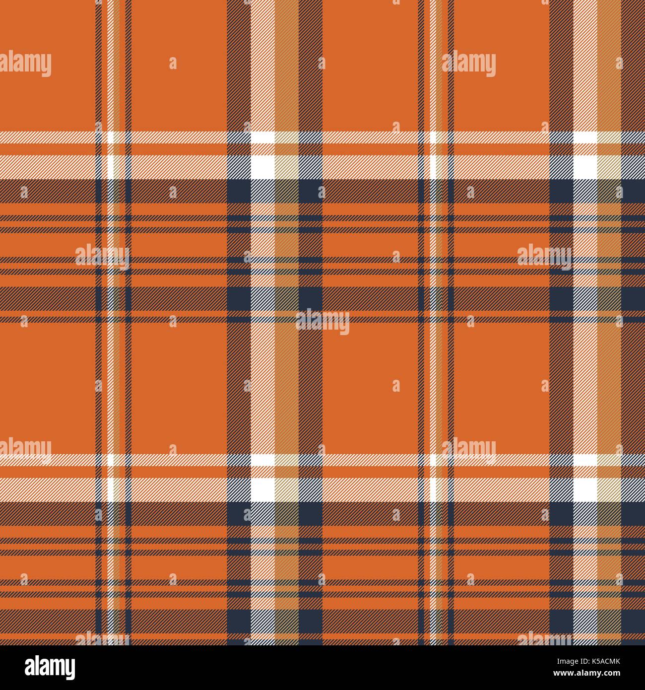 Orange check plaid seamless pattern. Vector illustration Stock Vector ...