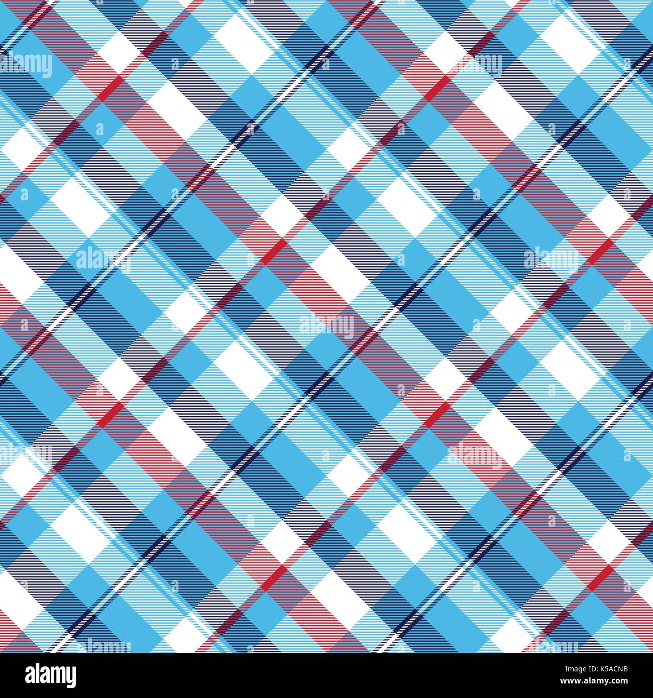 Turquoise seamless pattern check plaid fabric texture madras. Vector ...