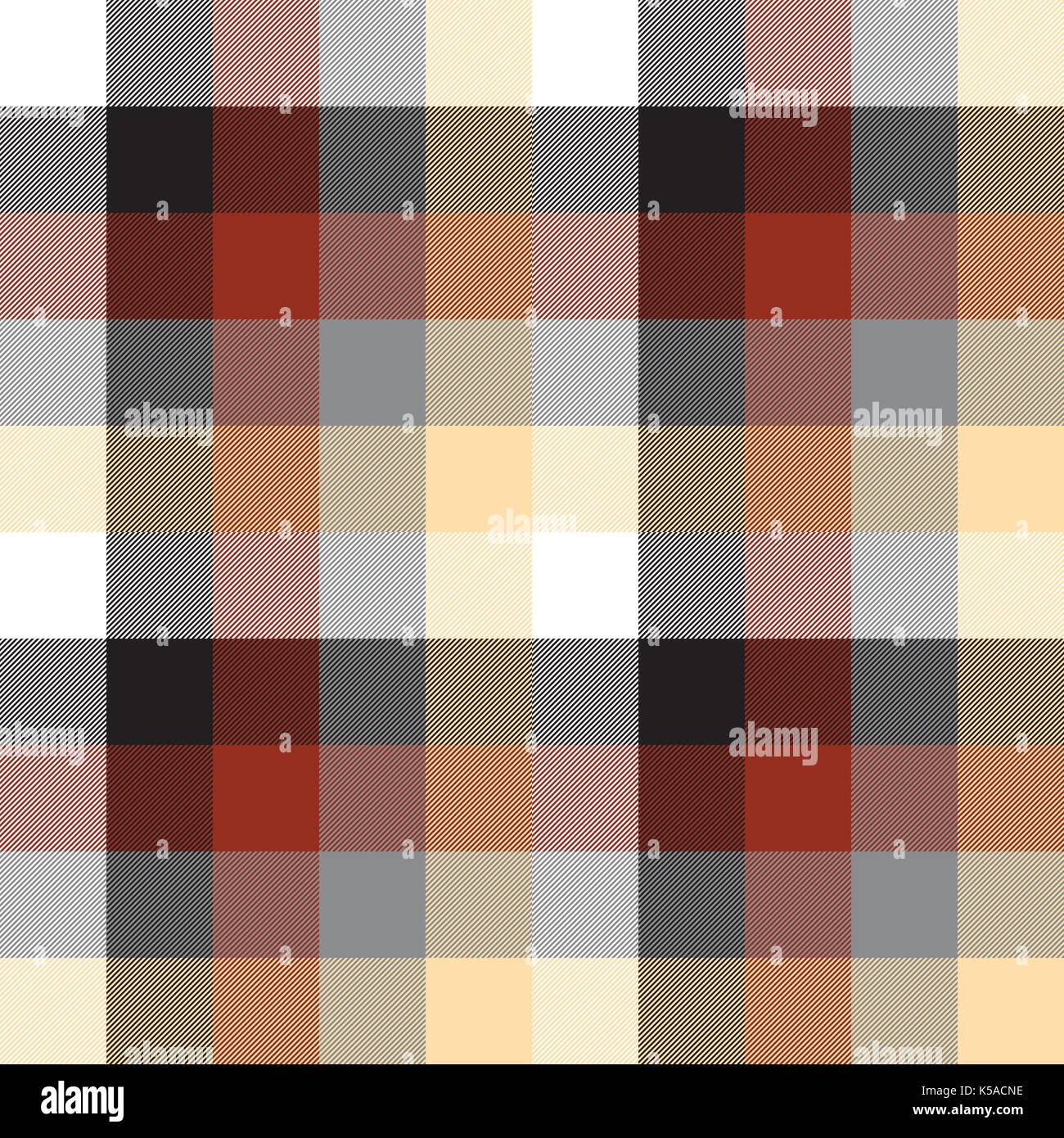 Beige color check plaid seamless pattern. Vector illustration Stock ...