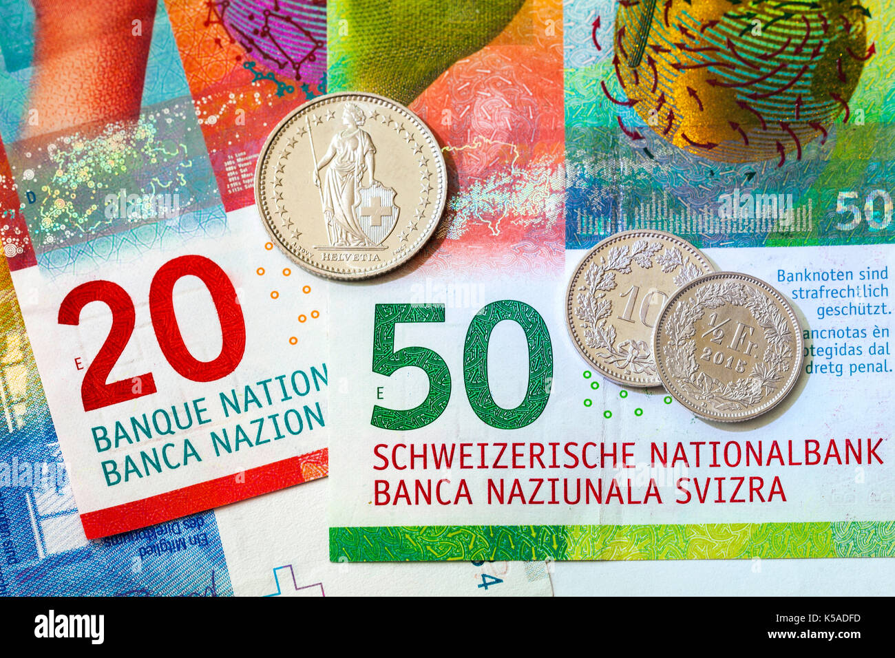 Bern, Switzerland: Money of Switzerland. New 20- and 50-franc notes ...