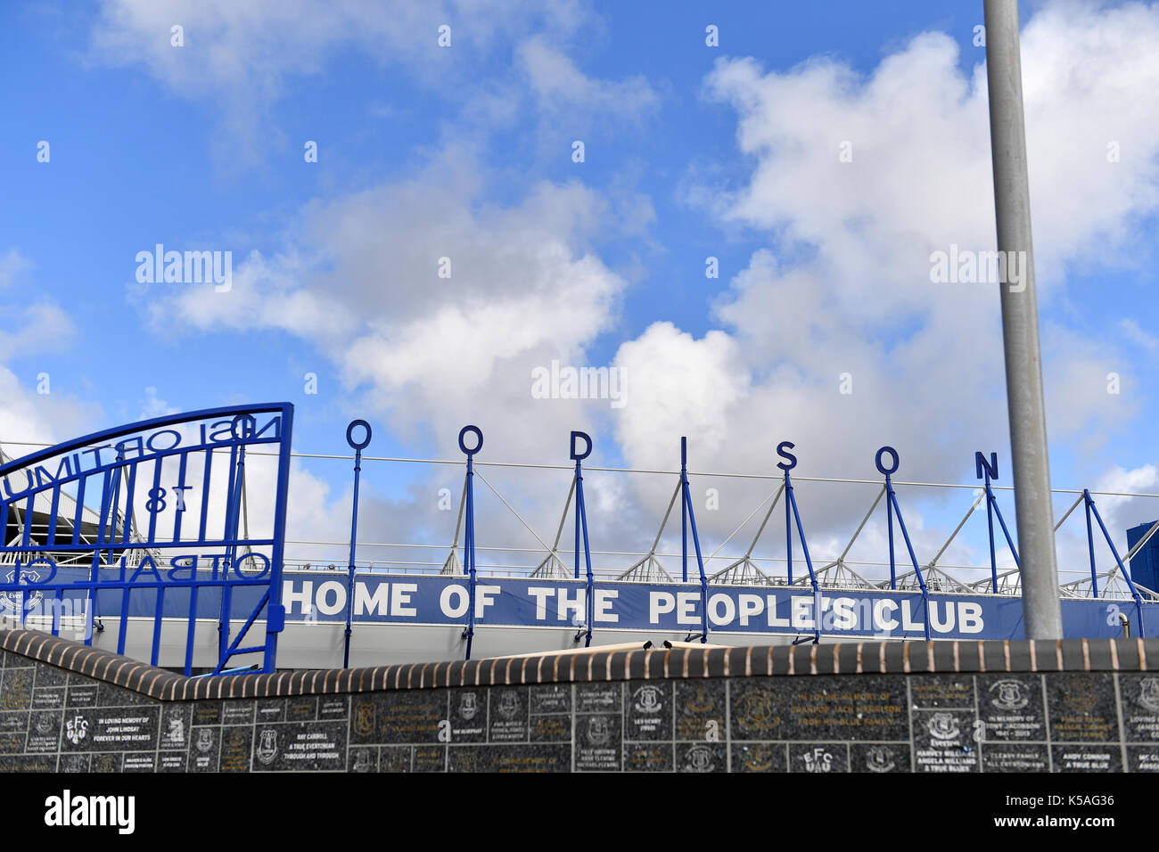 A general view of Goodison Park before the Premier League match at ...