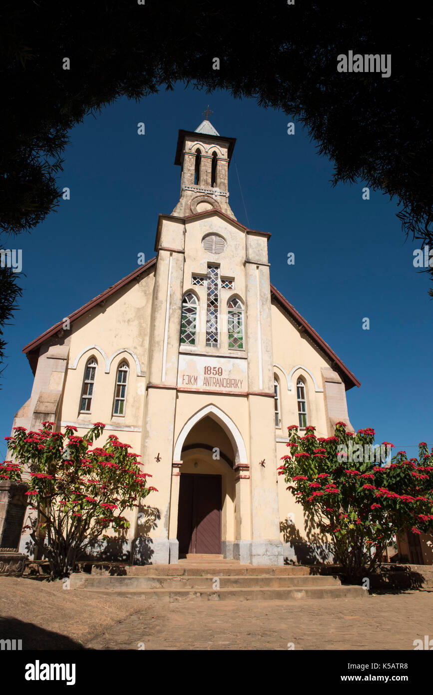 Antranobiriky church in the old town of Fianarantsoa, Madagascar Stock ...