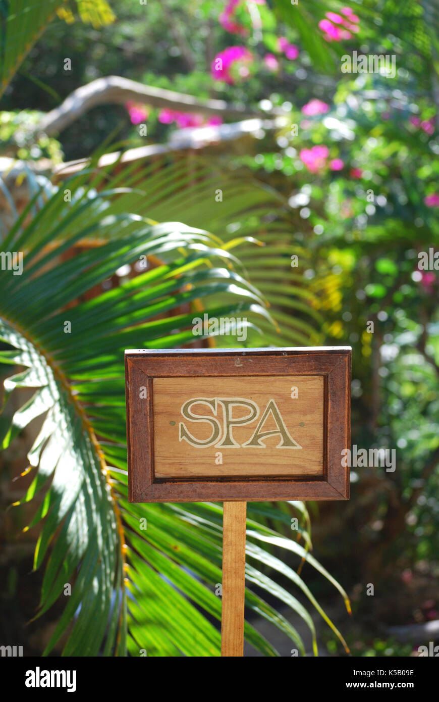 Spa sign, Yelapa, Mexico Stock Photo - Alamy