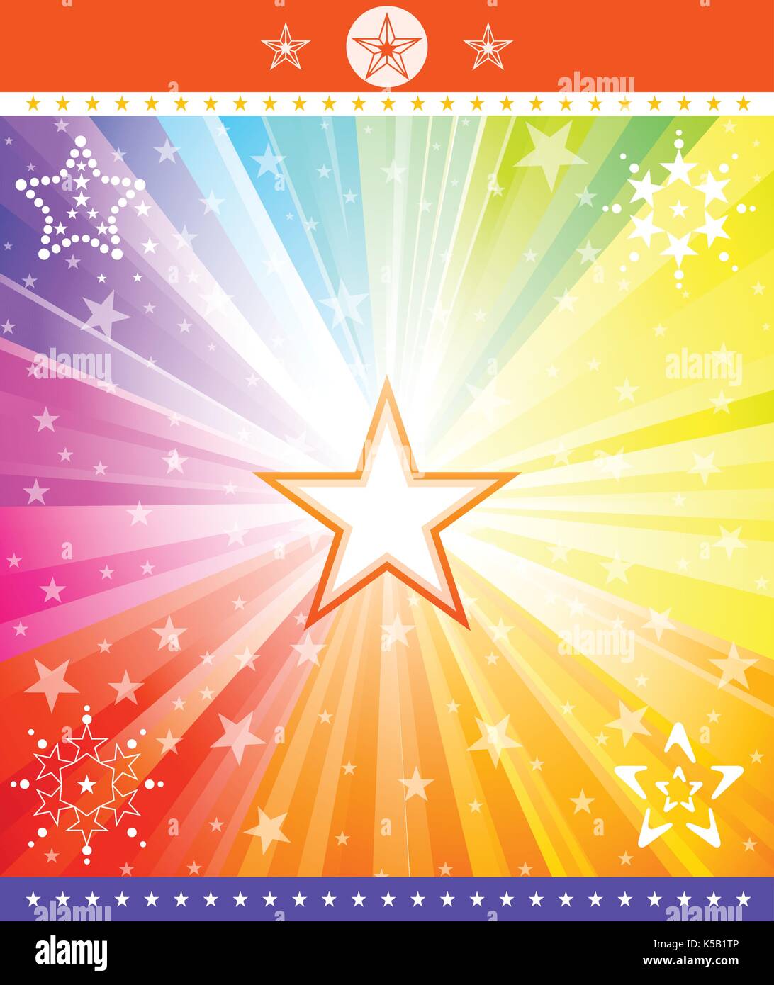 Colored explosion with stars. Vector, illustration Stock Vector Image ...