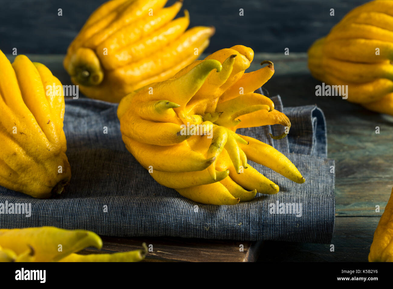 Yellow Organic Buddhas Hand Citrus Fruit with Fingers Stock Photo - Alamy
