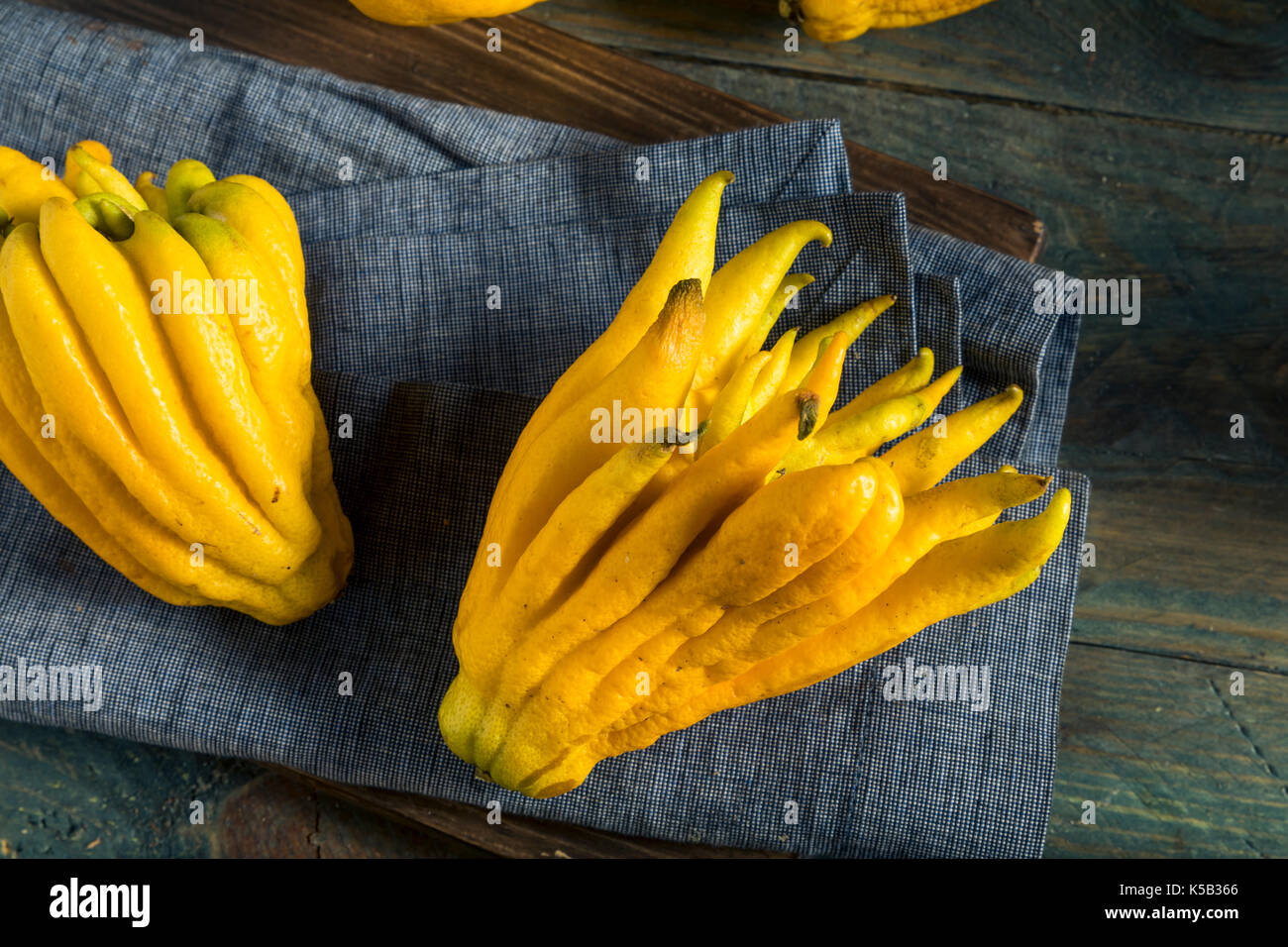 Yellow Organic Buddhas Hand Citrus Fruit with Fingers Stock Photo - Alamy