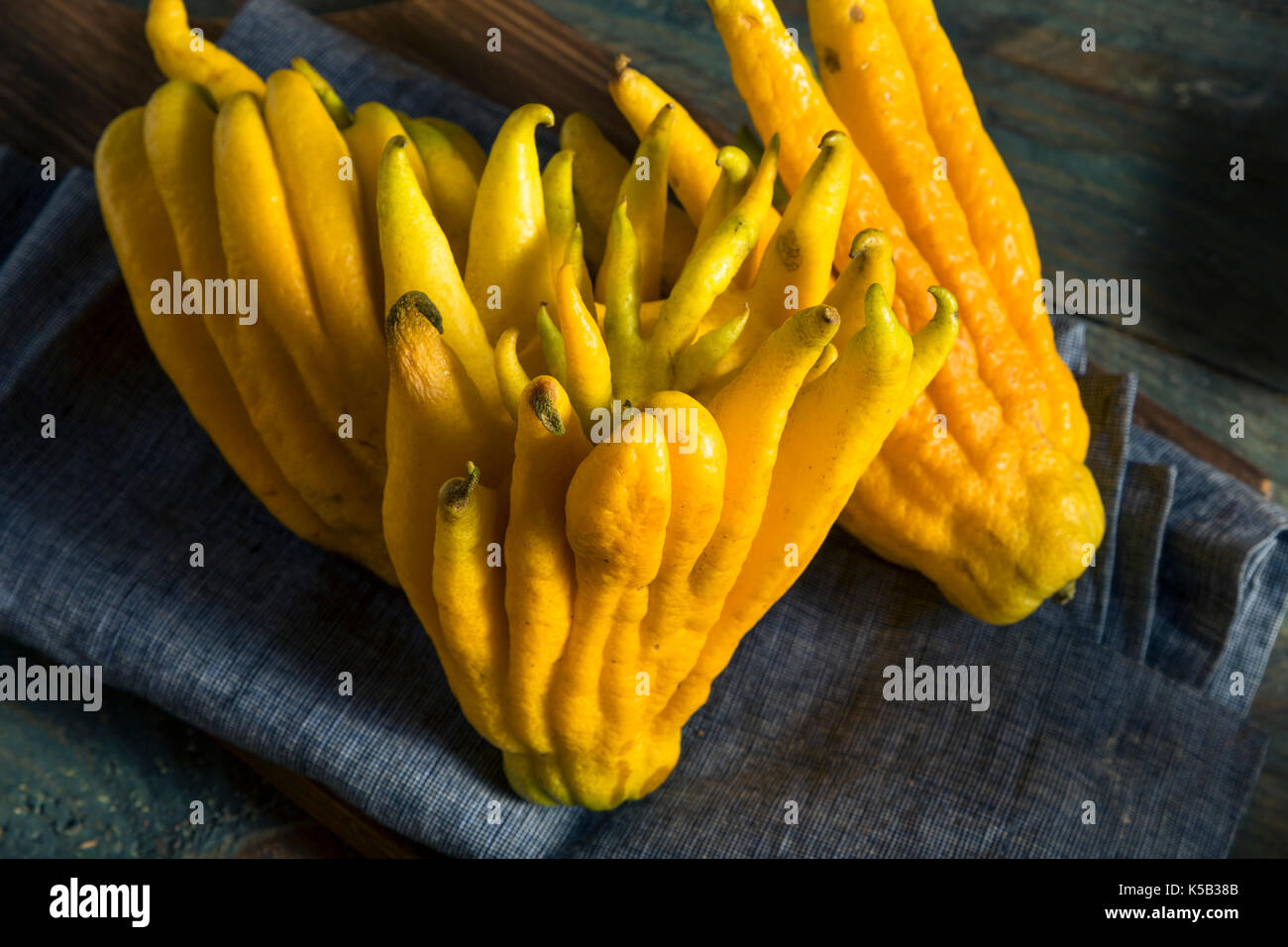 Yellow Organic Buddhas Hand Citrus Fruit with Fingers Stock Photo - Alamy