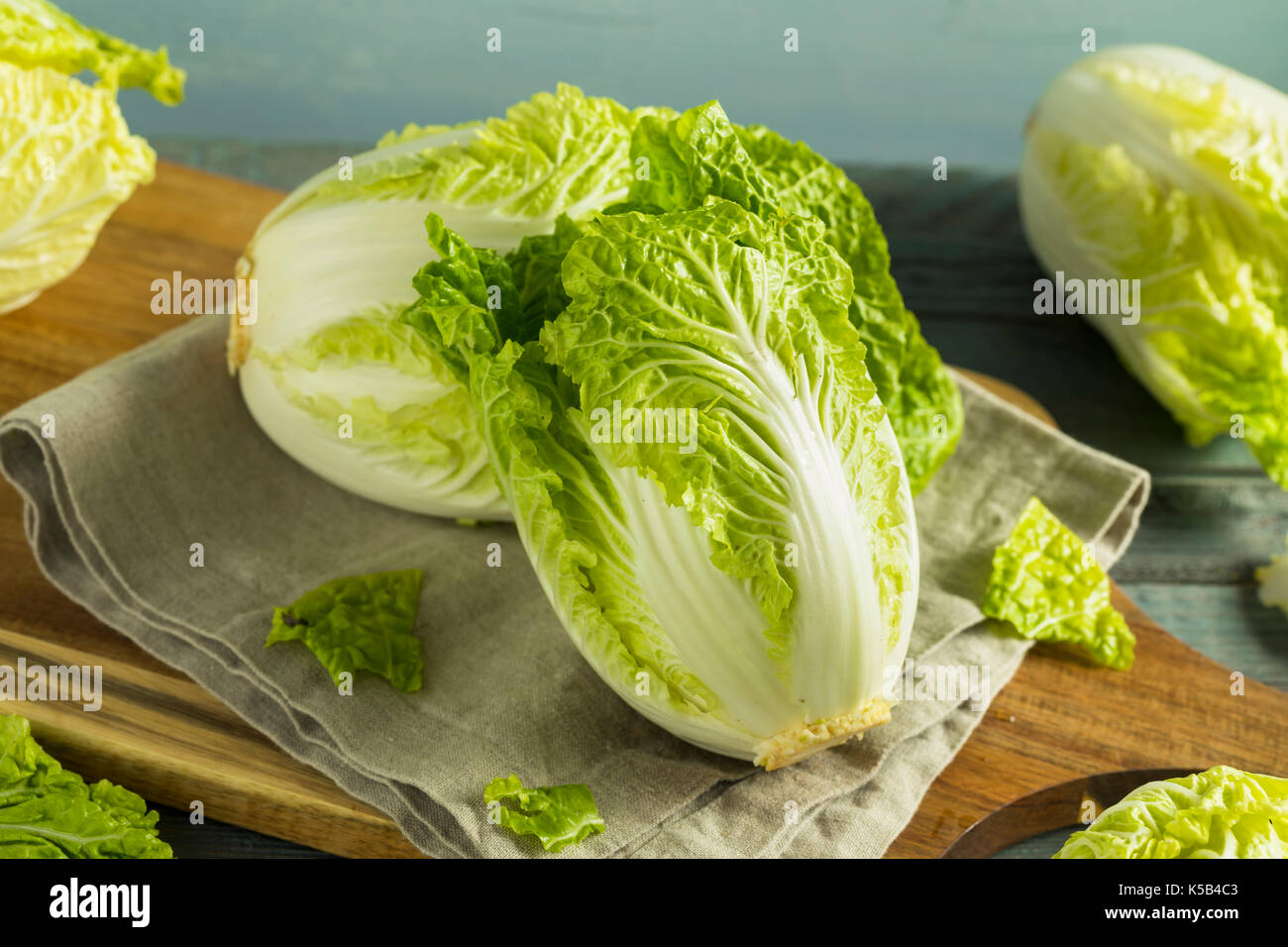 Raw Green Organic Napa Cabbage Ready to Use Stock Photo - Alamy
