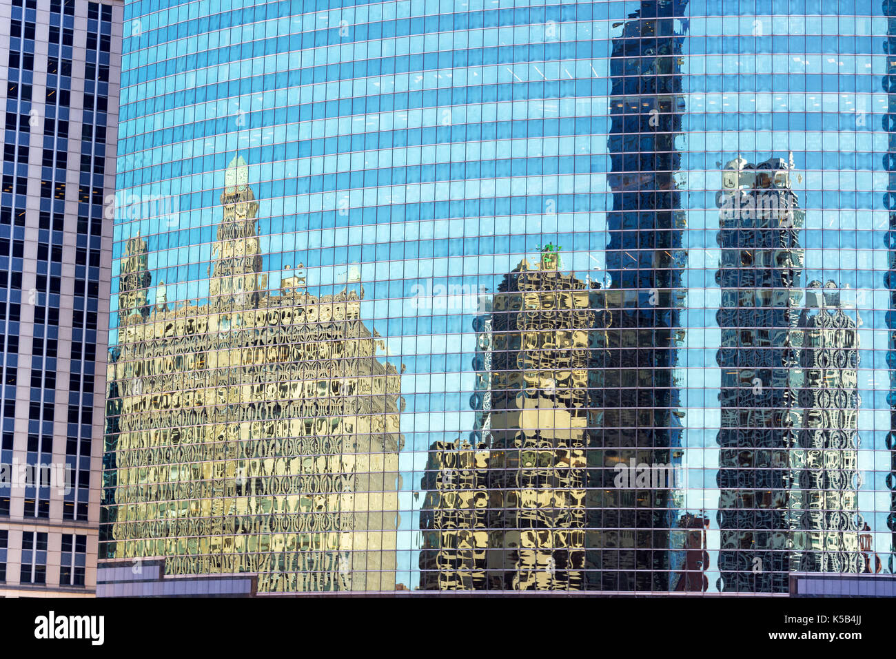 Skyscrapers reflected in glass in downtown Chicago Stock Photo - Alamy