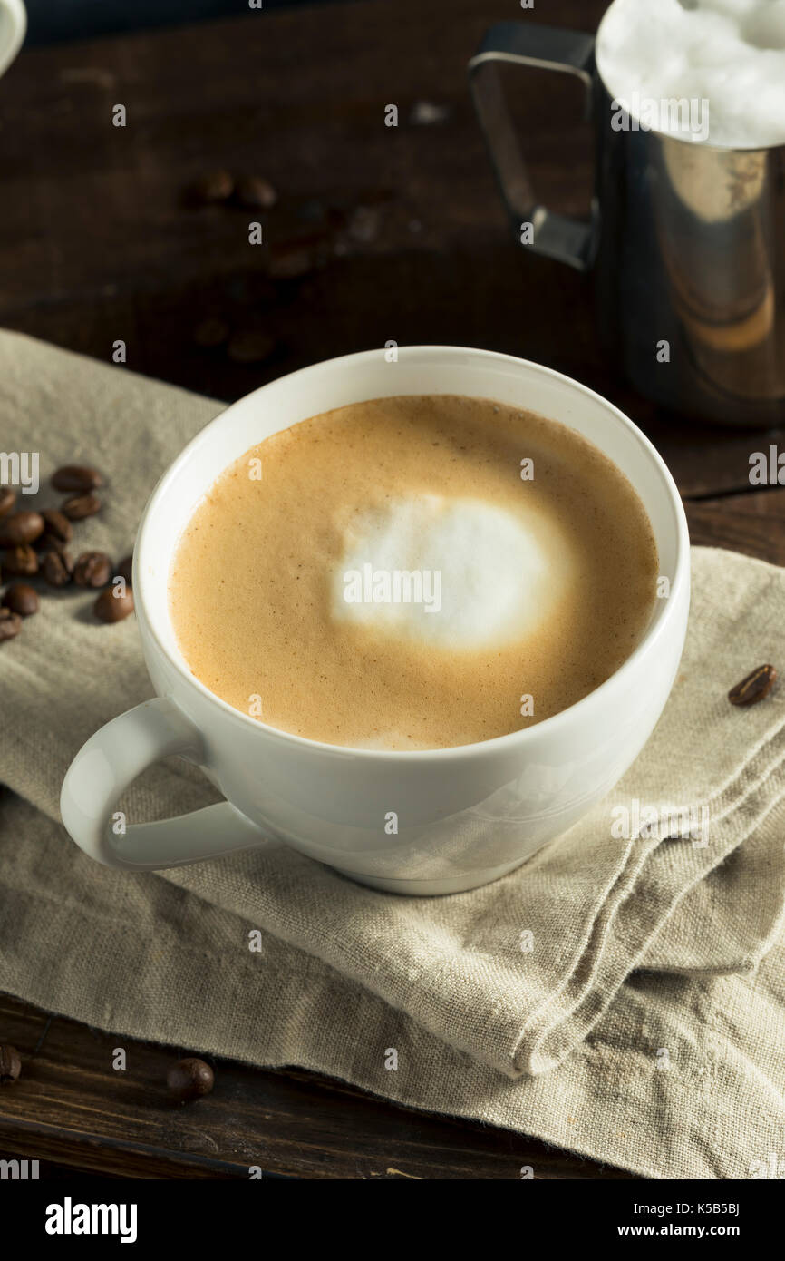 Homemade Flat White Latte with Skim Milk Cream Stock Photo - Alamy
