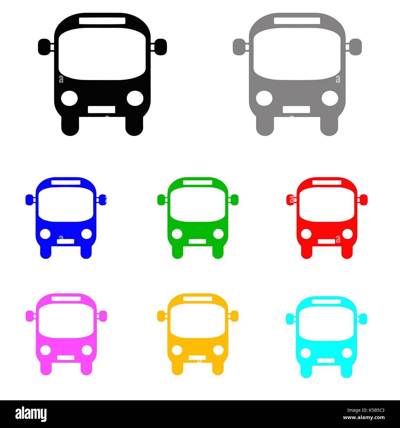 bus vector set in multiple colors Stock Vector Image & Art - Alamy