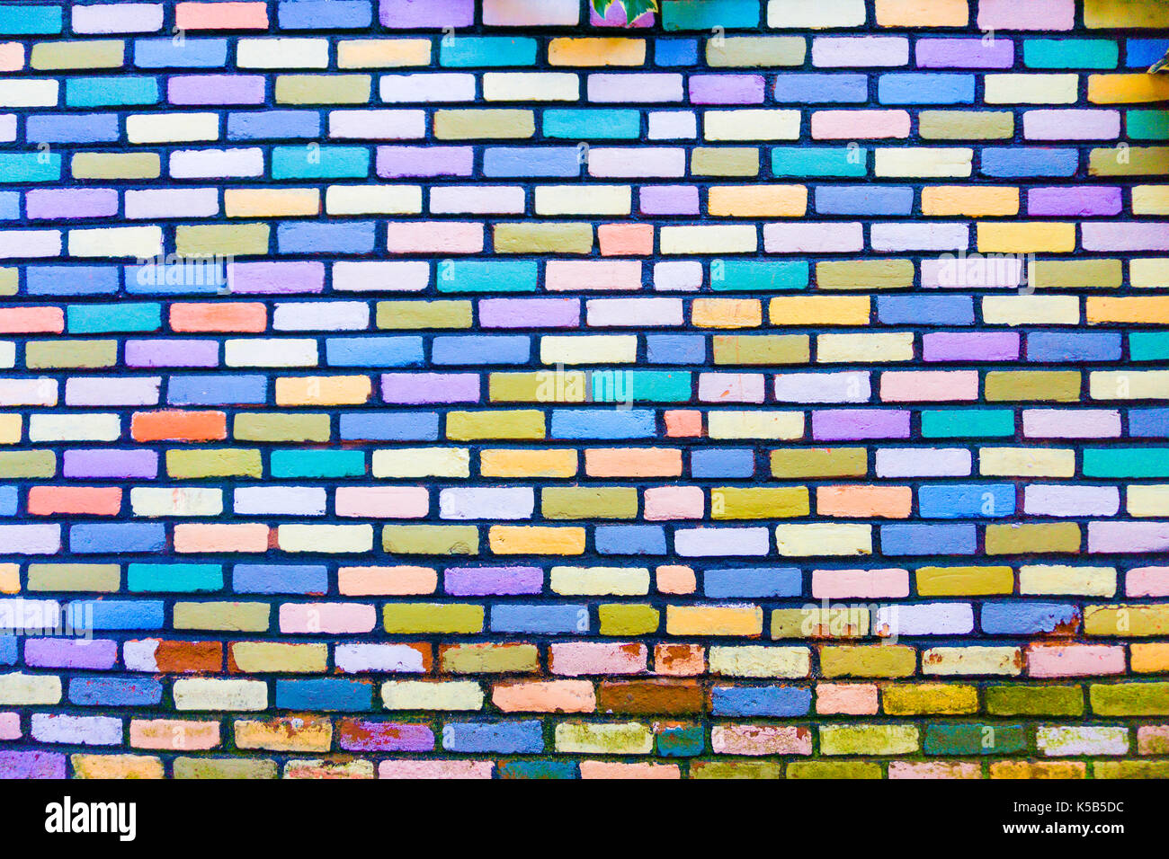 Colorful brick wall Stock Photo - Alamy