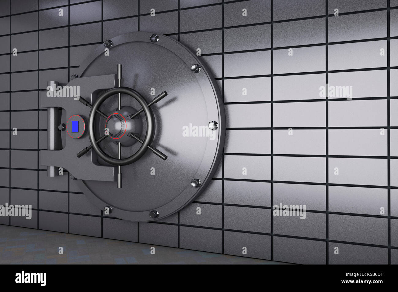 a big metallic bank vault Stock Photo - Alamy