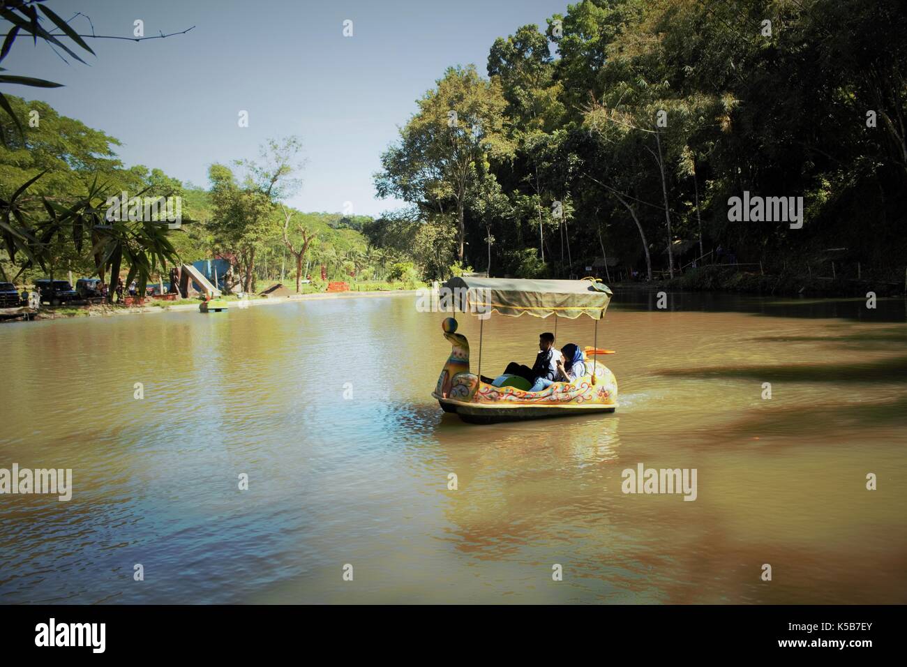 Tourist destination of Andeman lake, in Malang Indonesia Stock Photo ...