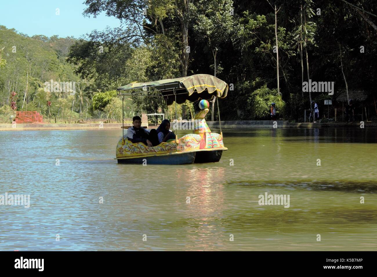 Tourist destination of Andeman lake, in Malang Indonesia Stock Photo ...