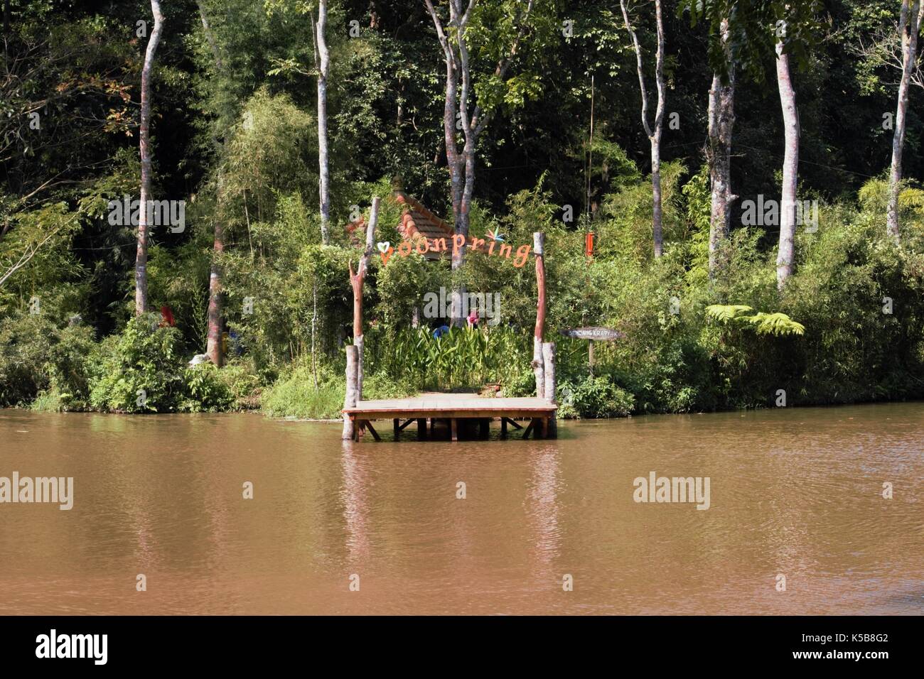 Tourist destination of Andeman lake, in Malang Indonesia Stock Photo ...