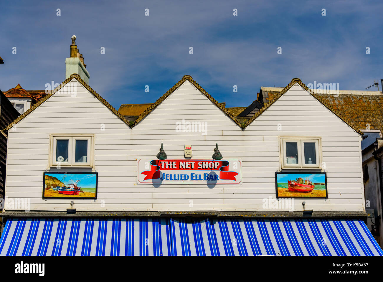 Jellied eel bar at Hastings Stock Photo - Alamy