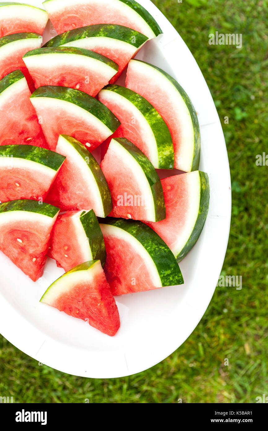 Melon triangles hi-res stock photography and images - Alamy