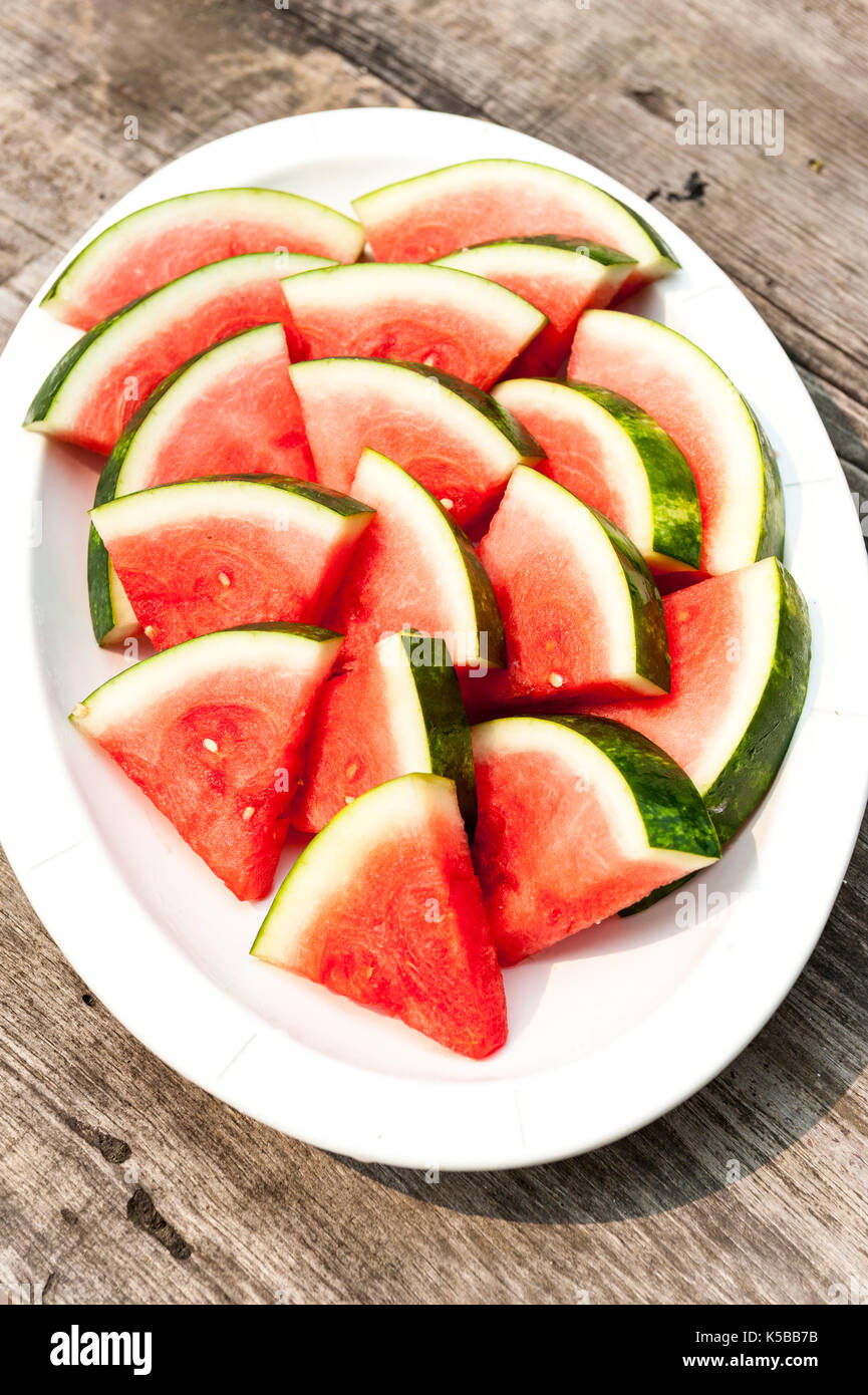 Melon triangles hi-res stock photography and images - Alamy