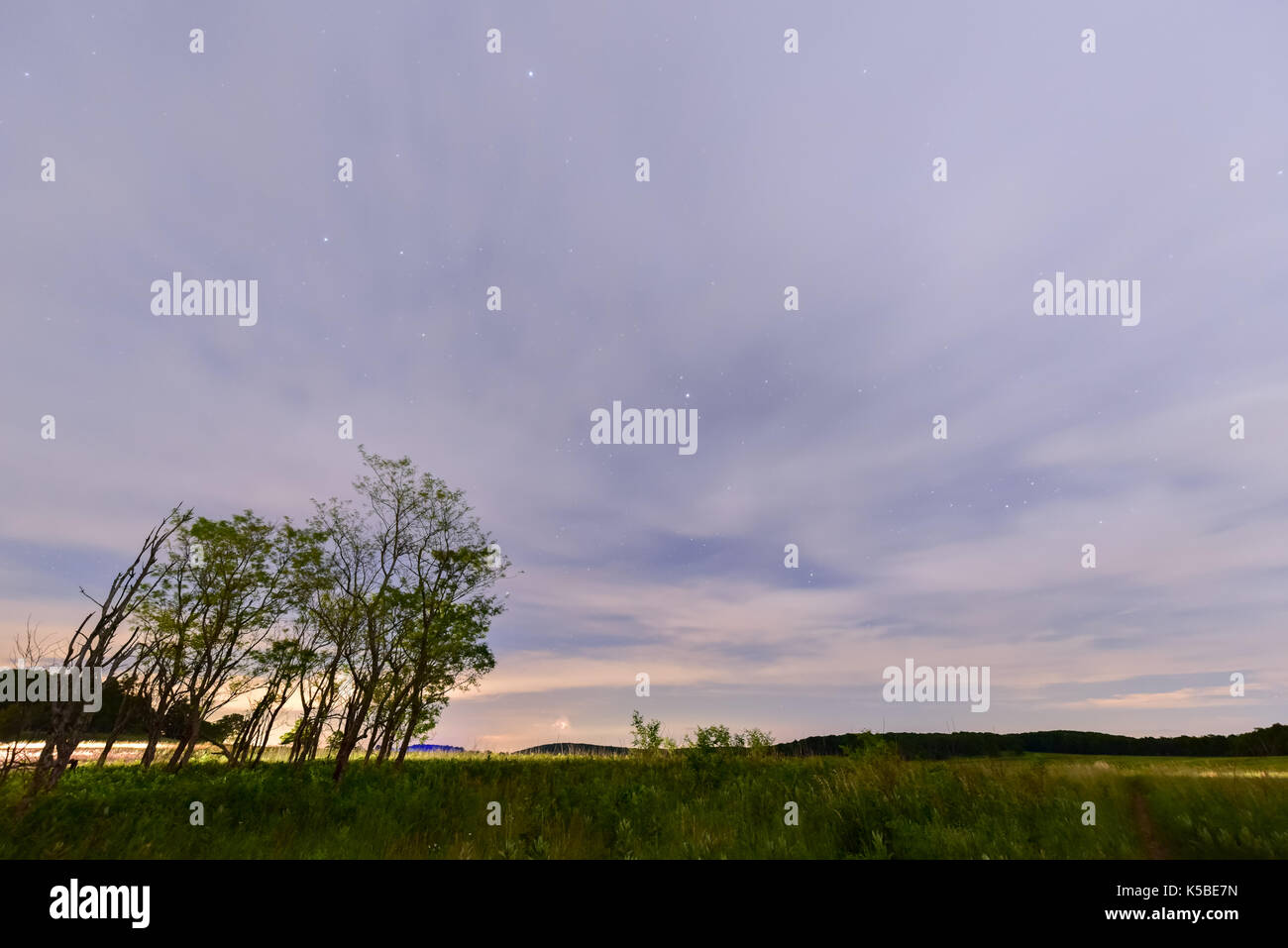 View of the starry night sky in Shenandoah National Park, Virginia ...