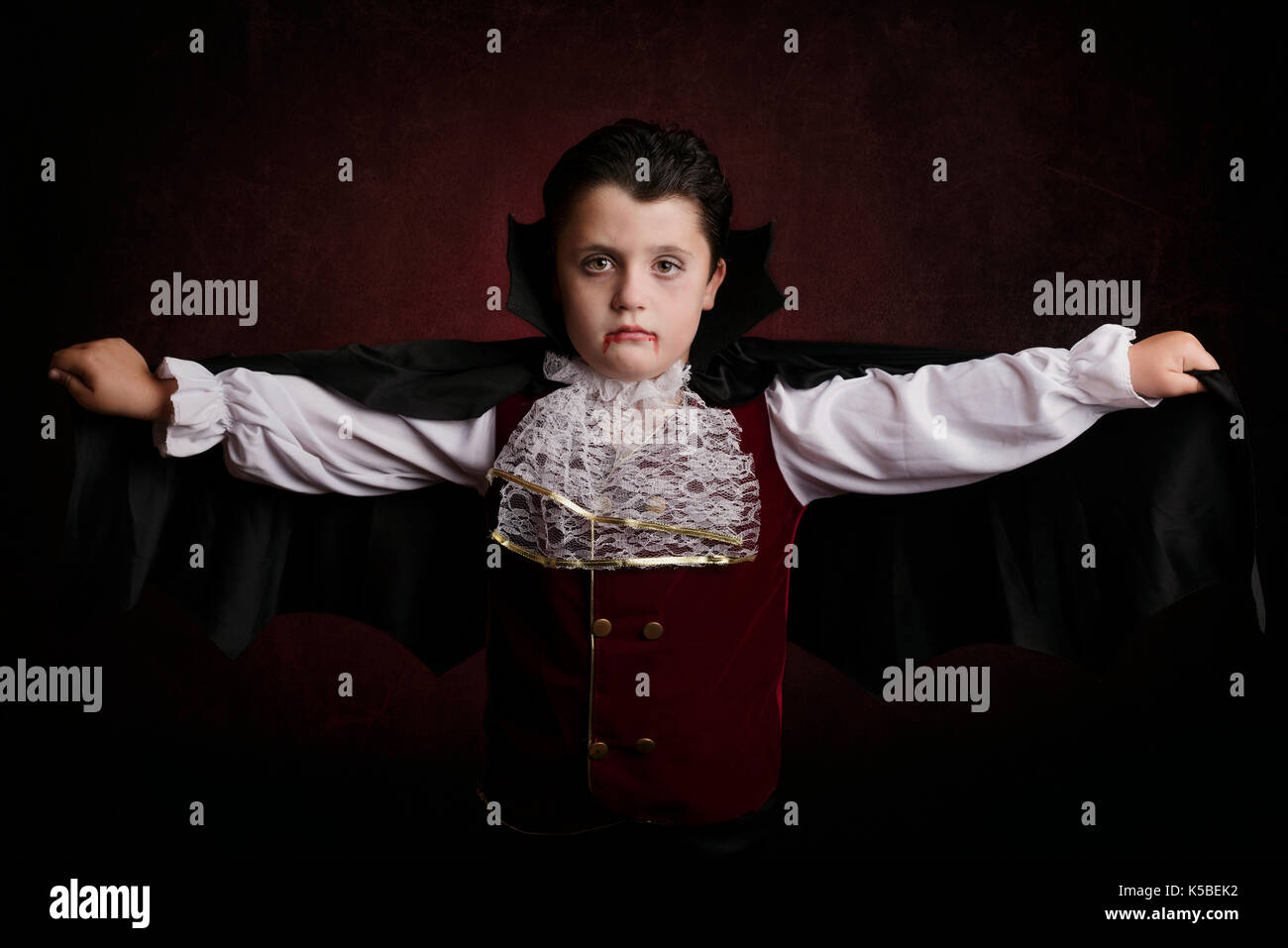 Boy in Halloween.Boy dressed as a vampire Stock Photo - Alamy