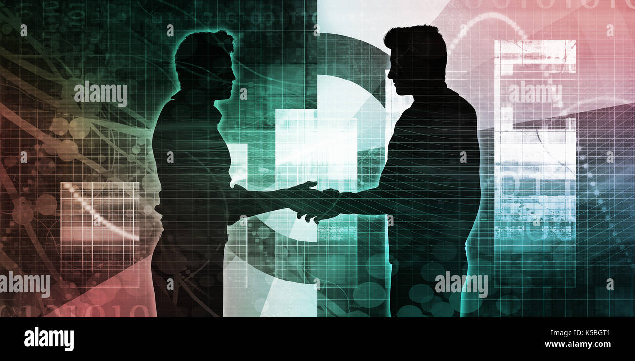 Business Partnership Concept with Two Men Shaking Hands Stock Photo - Alamy