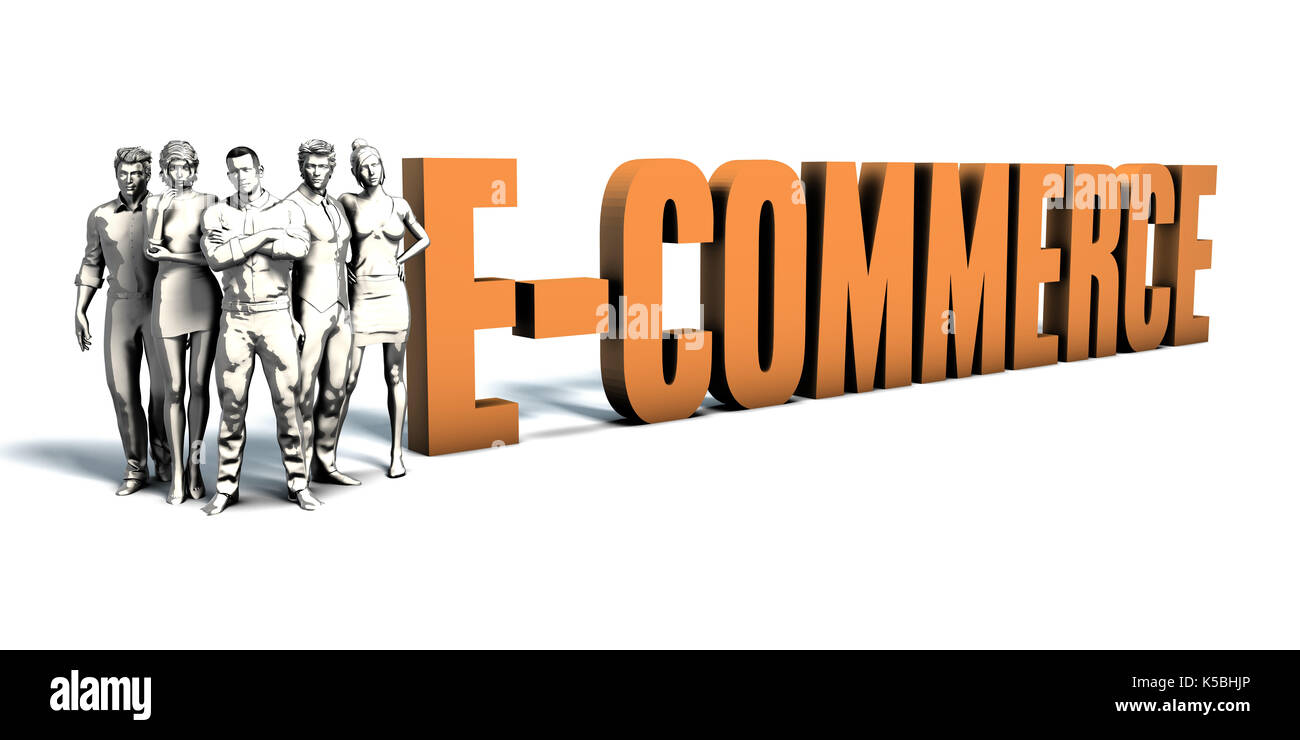 Business People Team Focusing on Improving E-commerce as a Concept ...
