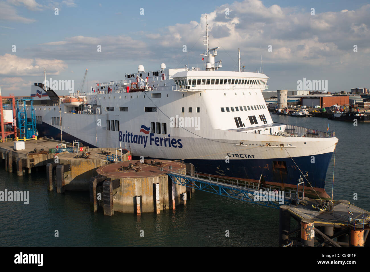 Cross channel Brittany Ferries ferry Etretat Stock Photo - Alamy
