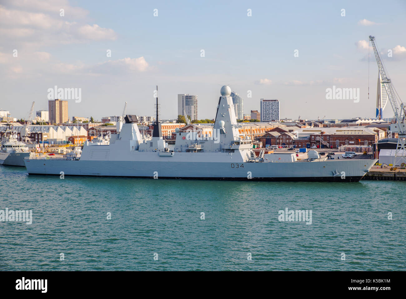 HMS Dragon, one of the Royal Navy’s six Type 45 air defence destroyers ...