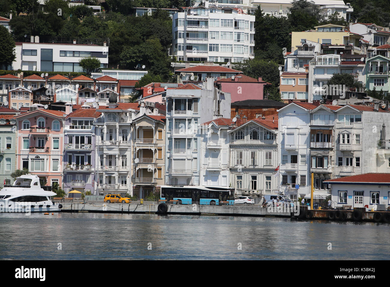 Buildings in Bosphorus Strait Side of Istanbul City, Turkey Stock Photo ...