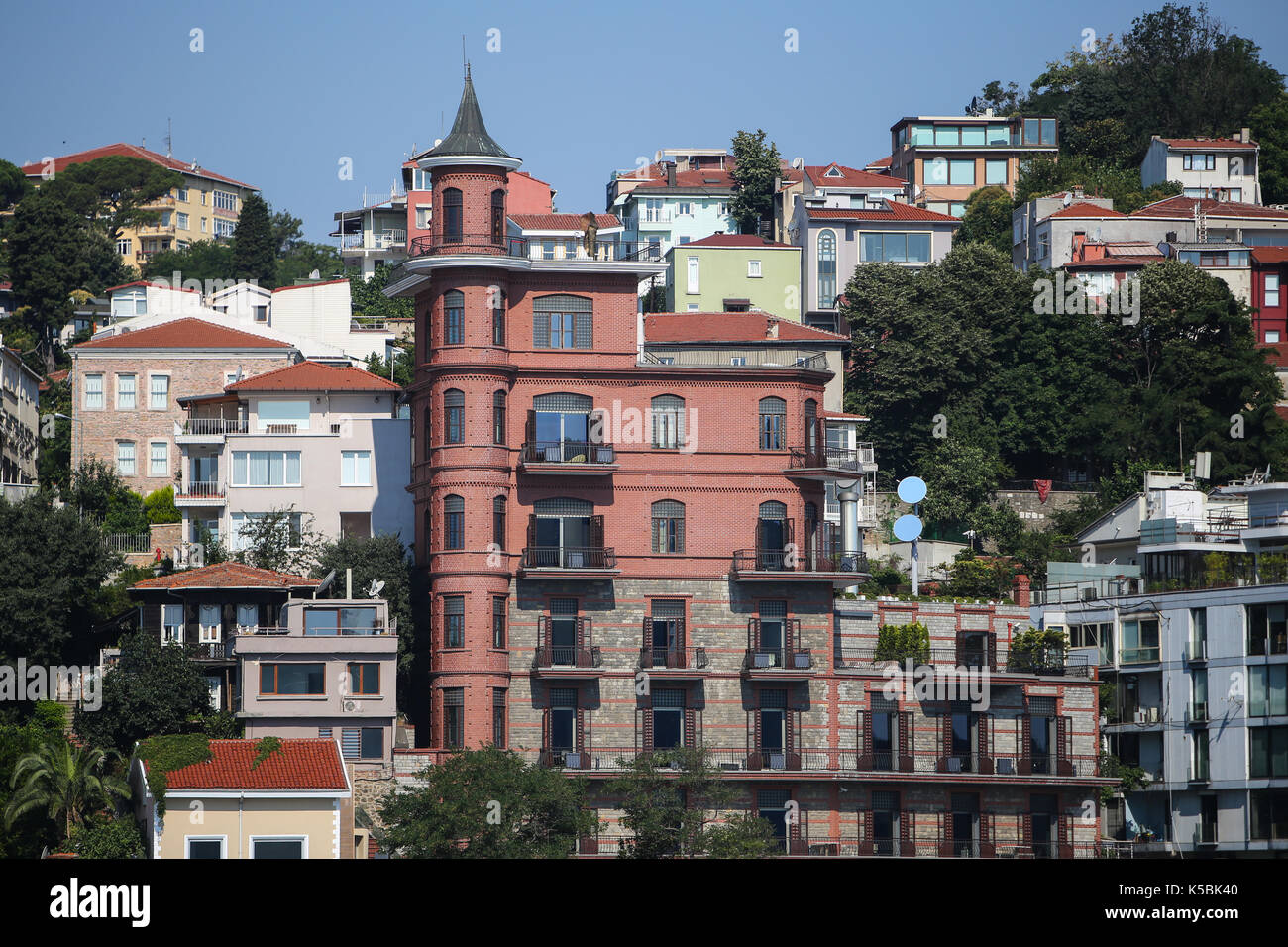 Building in Bosphorus Strait Side of Istanbul City, Turkey Stock Photo ...