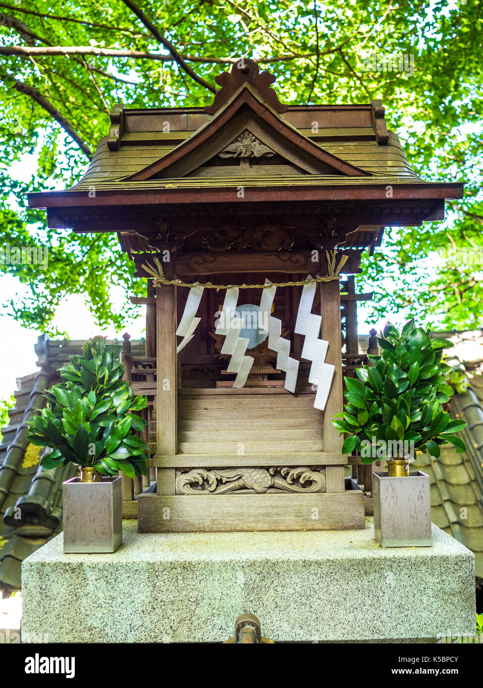 KYOTO, JAPAN - JULY 05, 2017: Close up of a stylized japanesse temple ...