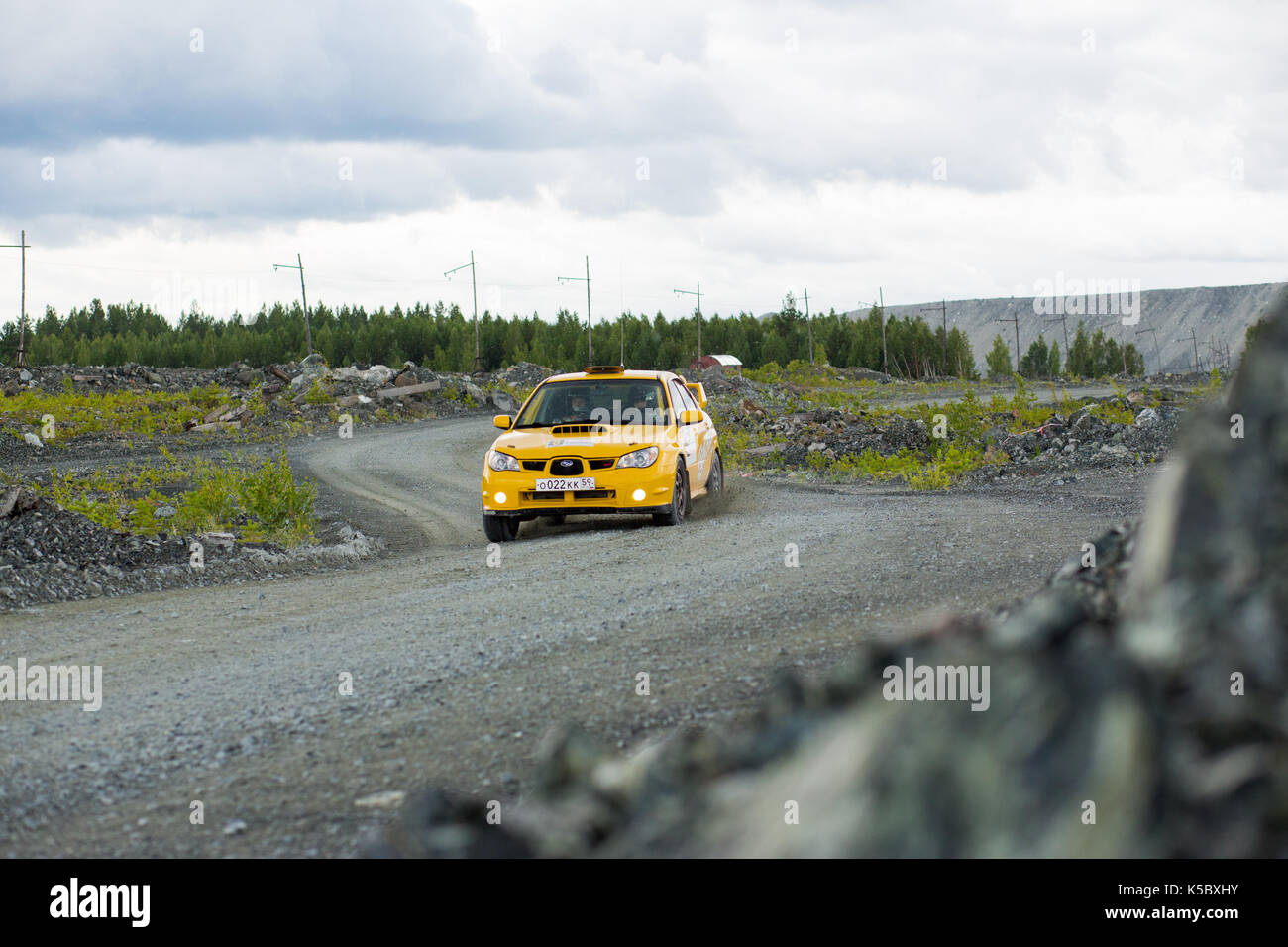 Asbest, Russia August 6, 2017 - Final 6th stage of the Russian Rally ...