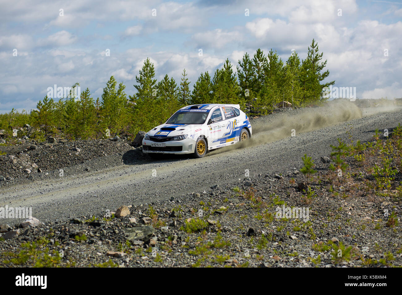 Asbestos, Russia August 6, 2017 - Final 6th stage of the Russian Rally ...