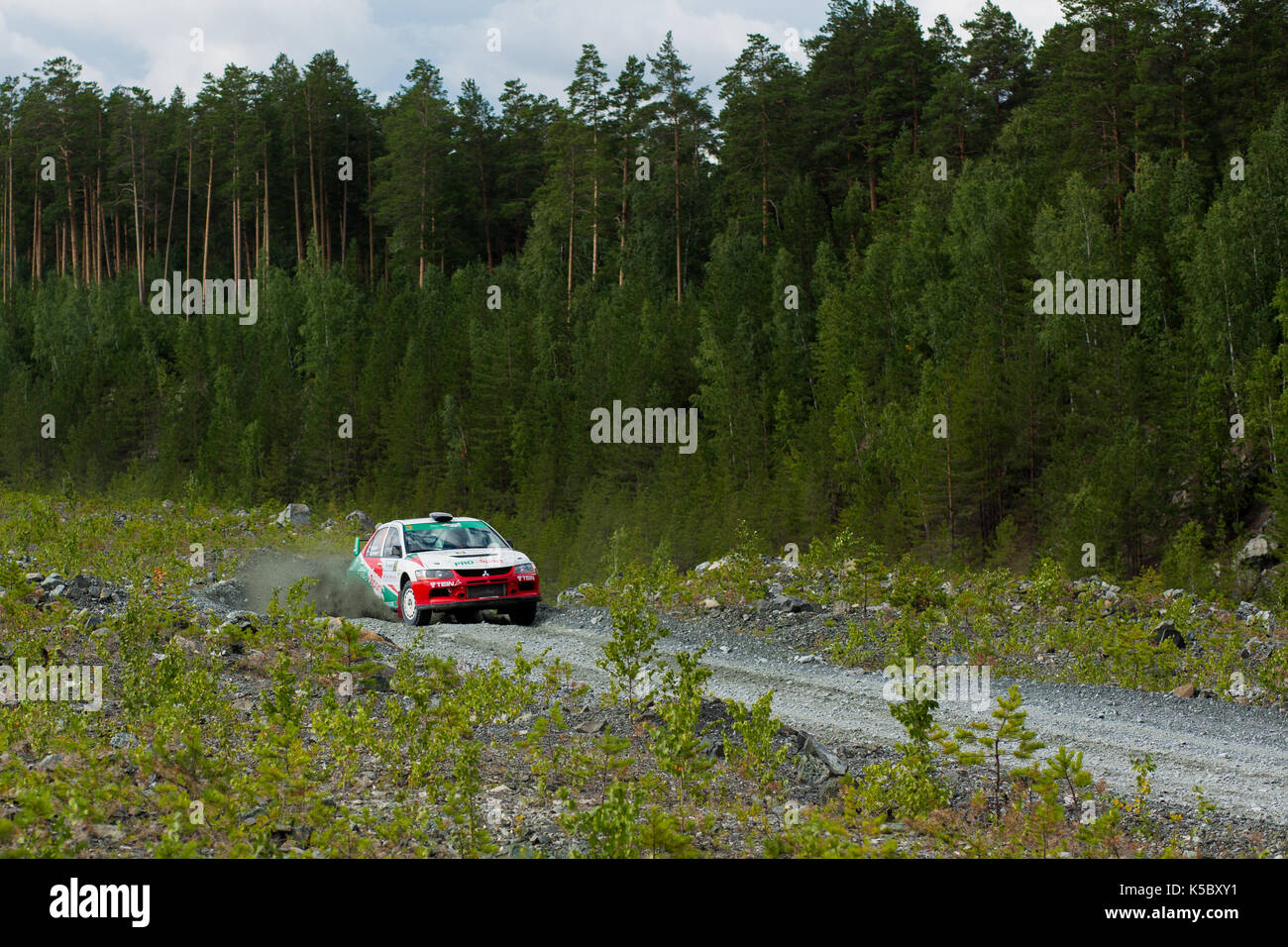 Asbestos, Russia August 6, 2017 - Final 6th stage of the Russian Rally ...