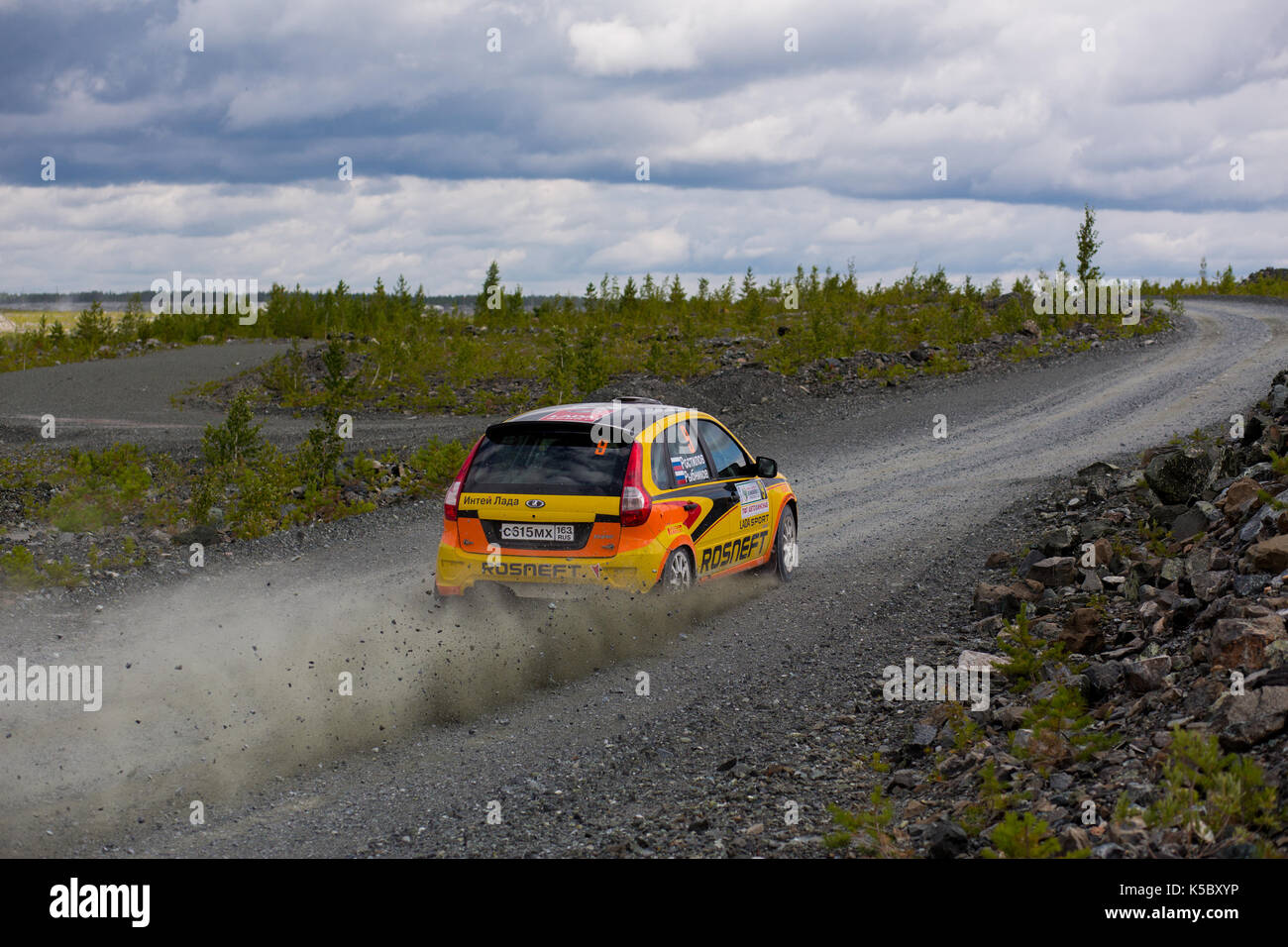 Asbest, Russia August 6, 2017 - Final 6th stage of the Russian Rally ...