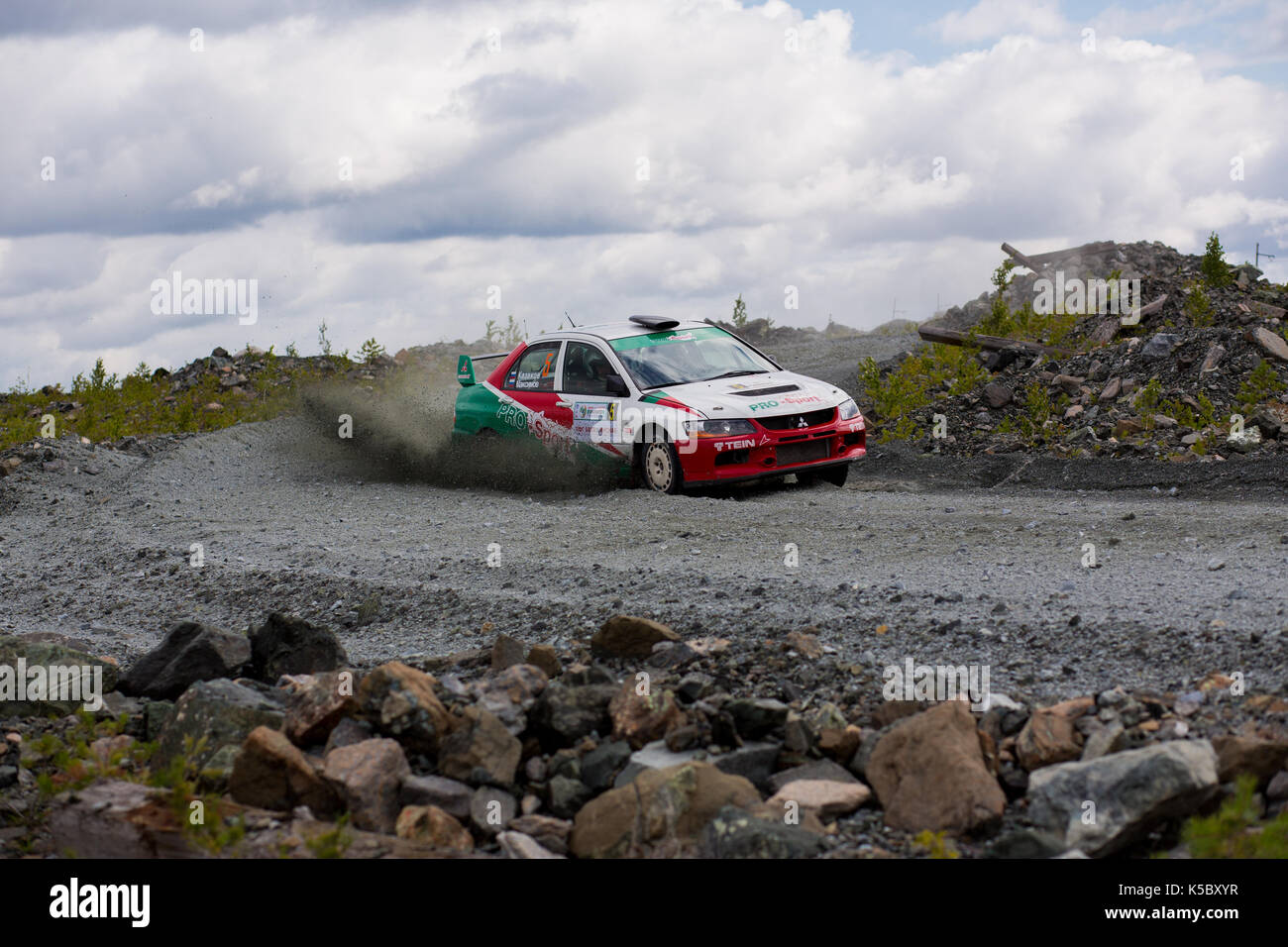 Asbestos, Russia August 5, 2017 - Final 6th stage of the Russian Rally ...