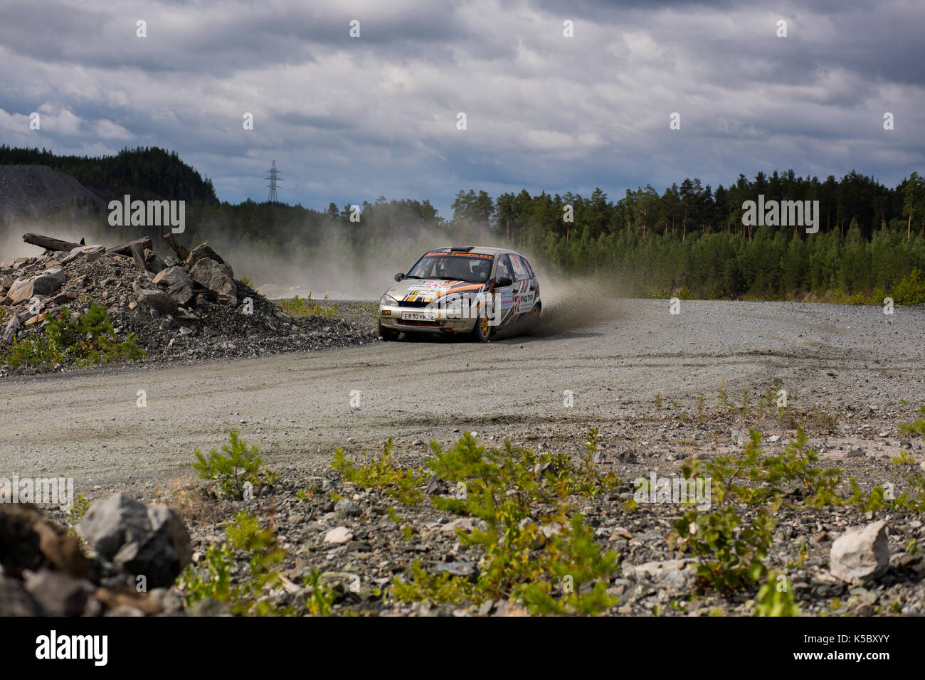 Asbestos, Russia August 6, 2017 - Final 6th stage of the Russian Rally ...