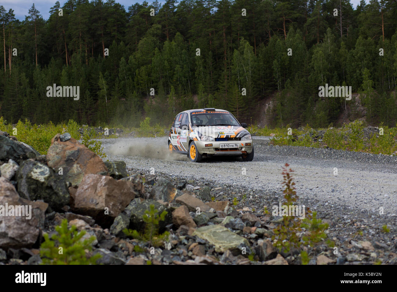 Asbestos, Russia August 6, 2017 - Final 6th stage of the Russian Rally ...