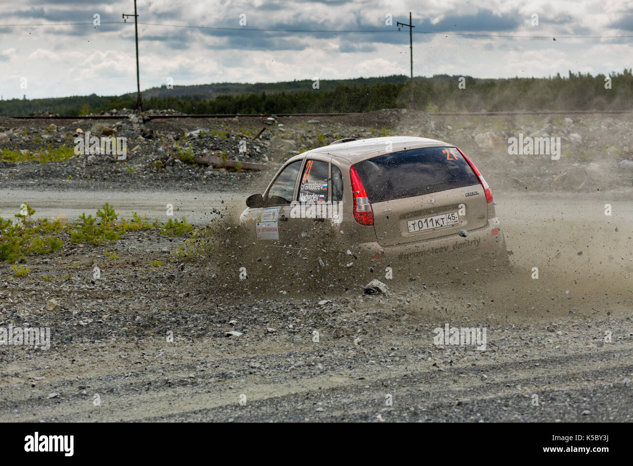 Asbestos, Russia August 6, 2017 - Final 6th stage of the Russian Rally ...