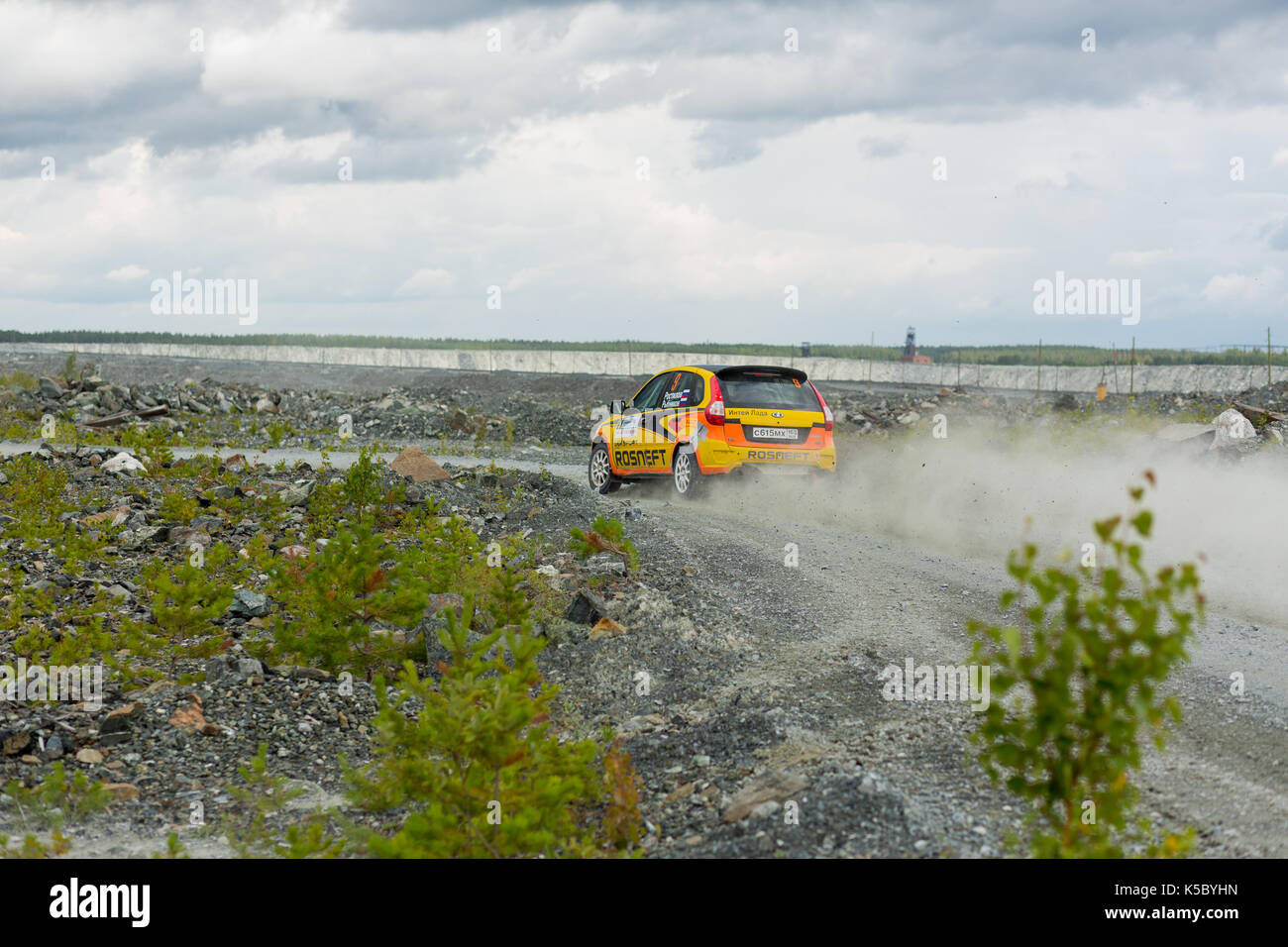 Asbest, Russia August 6, 2017 - Final 6th stage of the Russian Rally ...