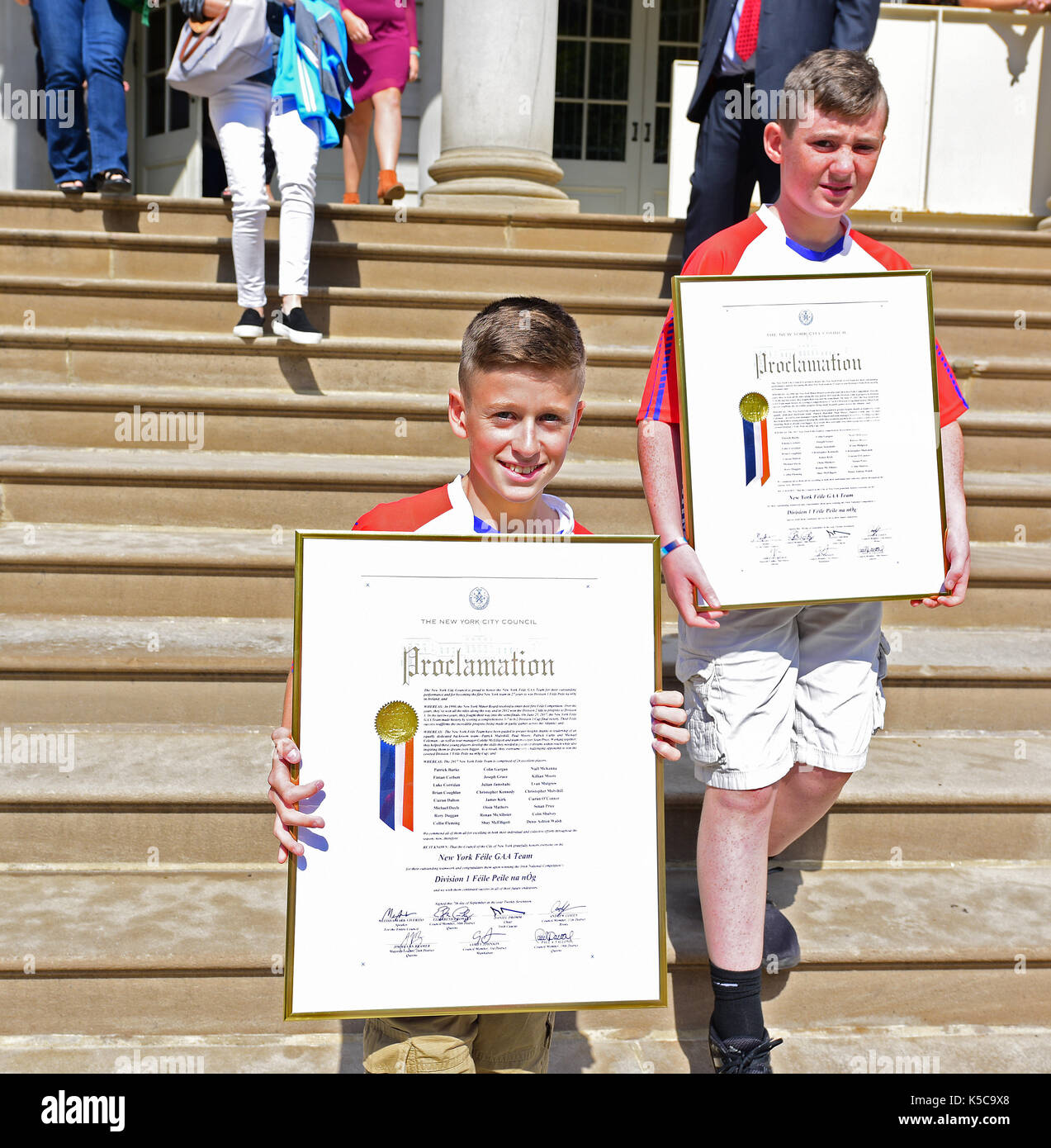 Manhattan, United States. 07th Sep, 2017. The New York Feile GAA Team ...