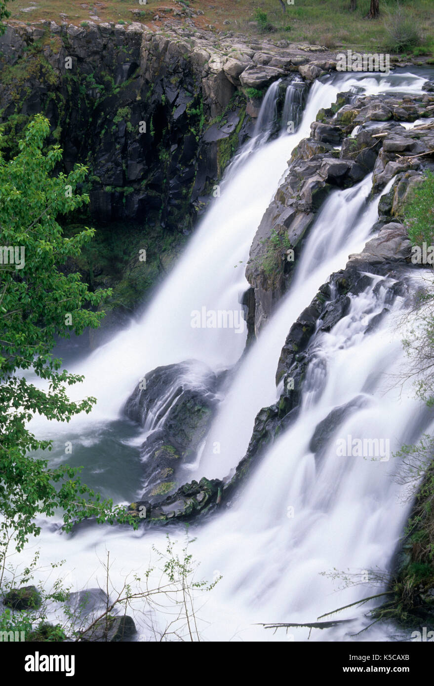 Upper White River Falls, White River Falls State Park, Oregon Stock ...