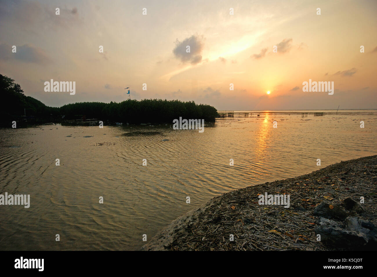 Sunrise at Pramuka Island, Kepulauan Seribu, Jakarta, Indonesia Stock ...