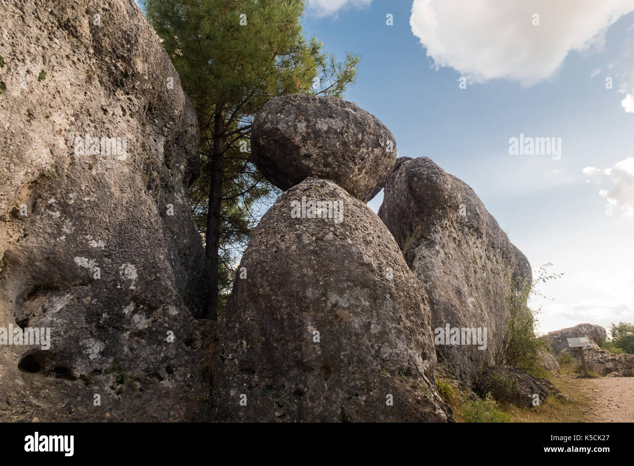 Image of unique rock formations in Enchanted City of Cuenca in Castilla ...
