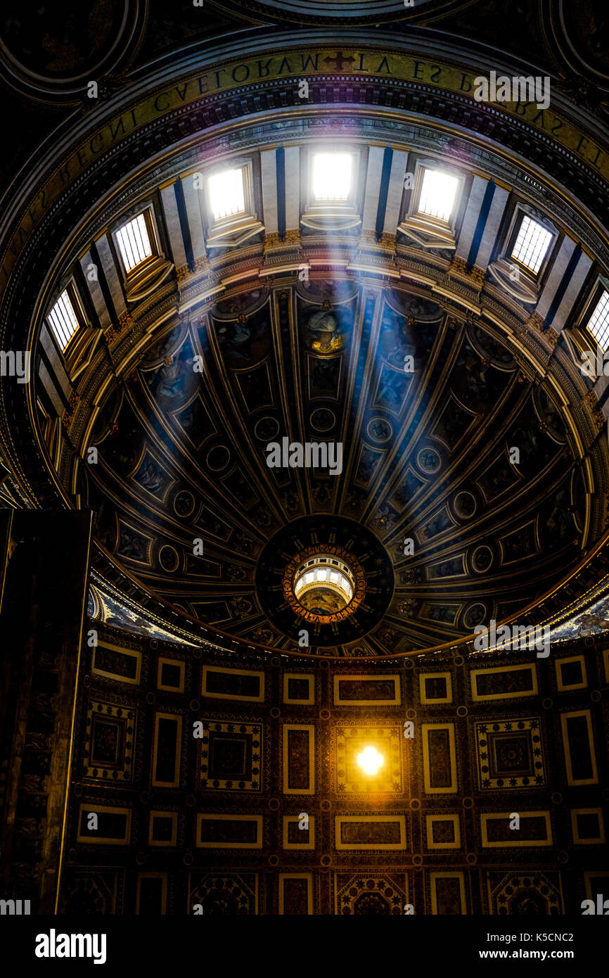 Interior and exterior views of St. Peter’s Basilica, Vatican City ...