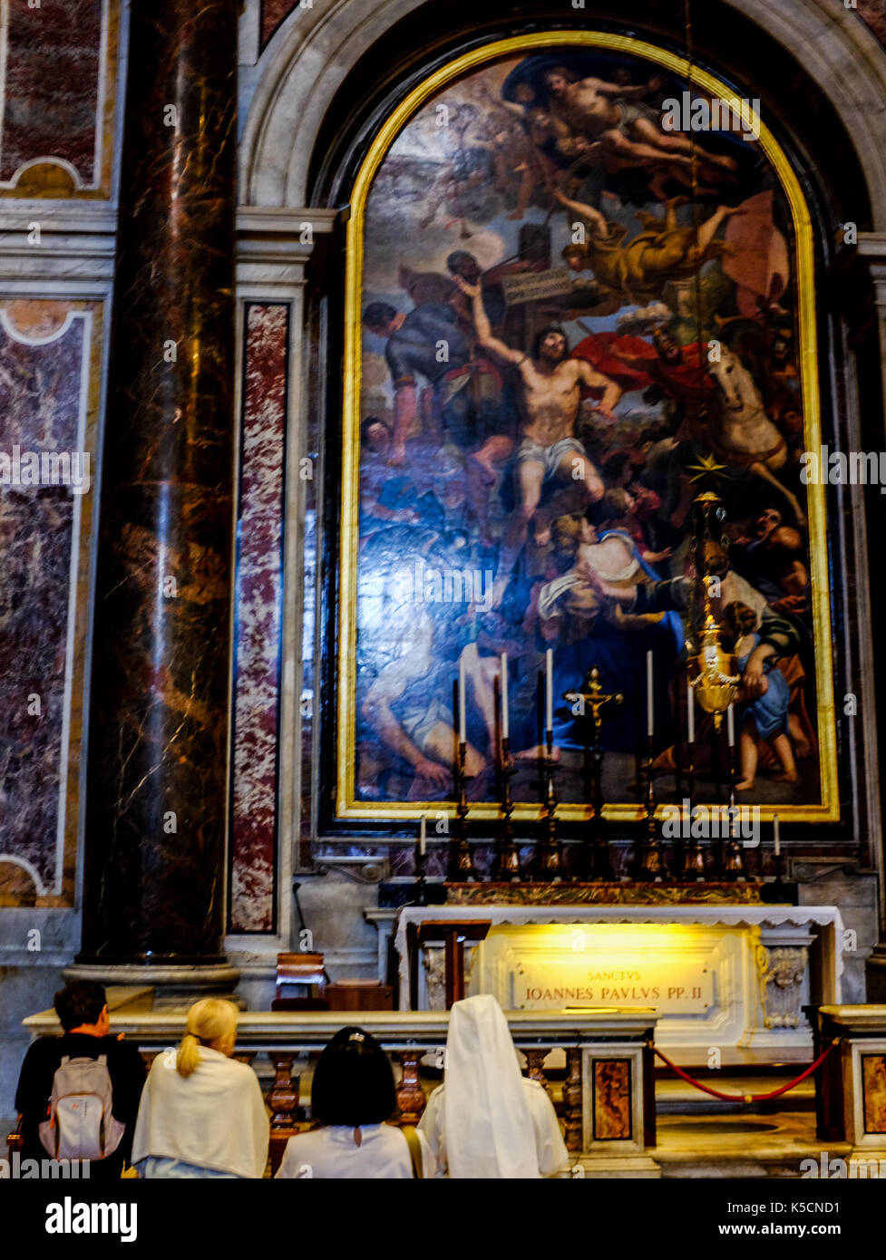 Interior and exterior views of St. Peter’s Basilica, Vatican City ...