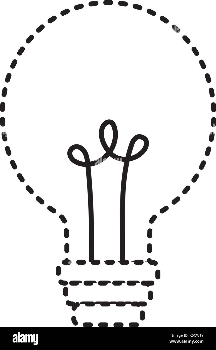 dotted shape electric bulb light and power energy Stock Vector Image ...