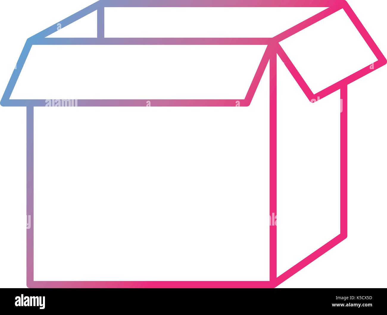 line square box package open design Stock Vector Image & Art - Alamy