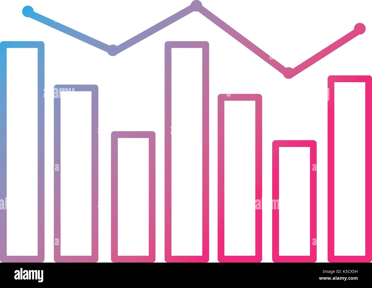 line statistics diagram bar presentation Stock Vector Image & Art - Alamy